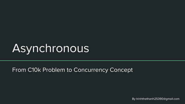 [Back2 basic] from c10k problem to concurrency concept | PPT