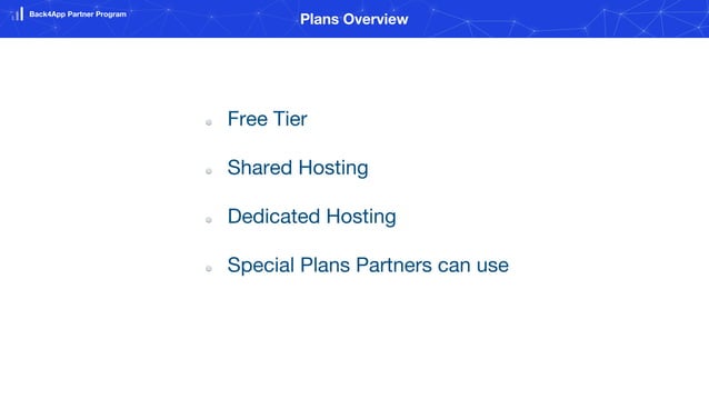 Back4App Plans Overview - Backend as a Service | PPT