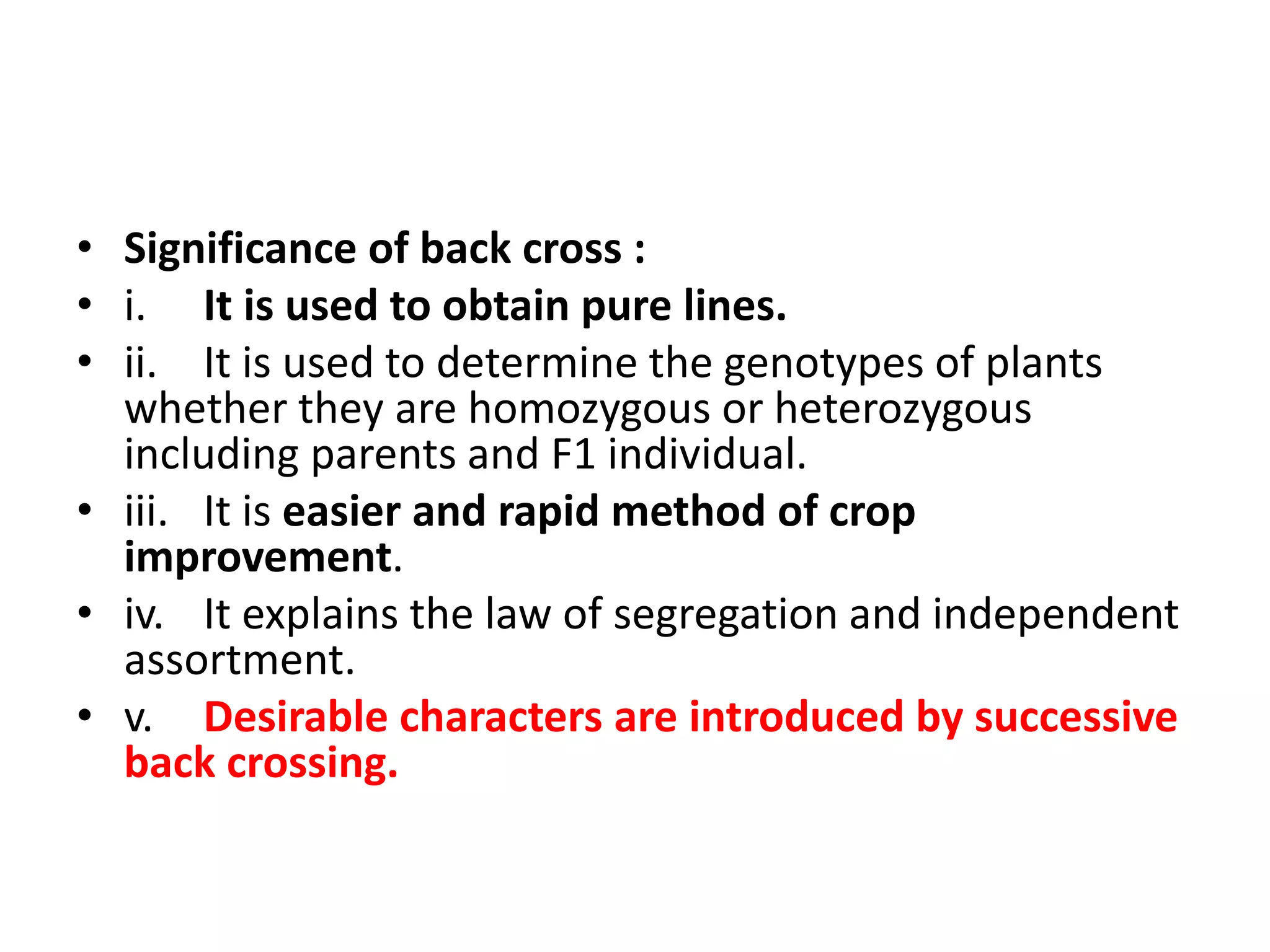 Back and test cross | PPTX