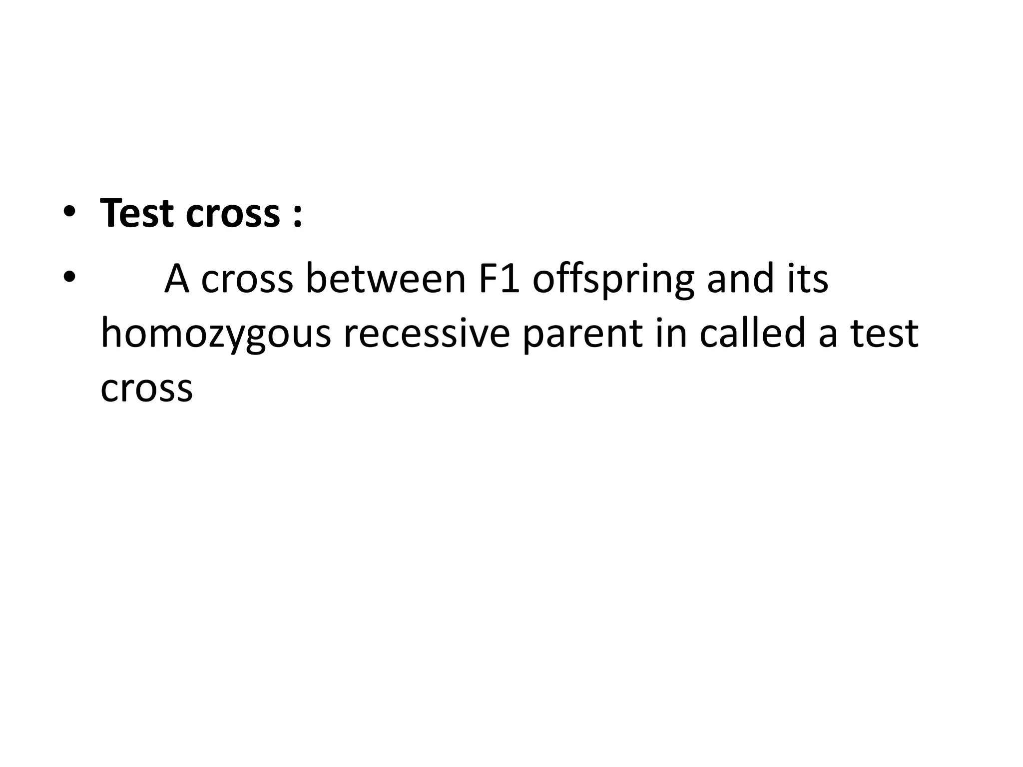 Back and test cross | PPTX