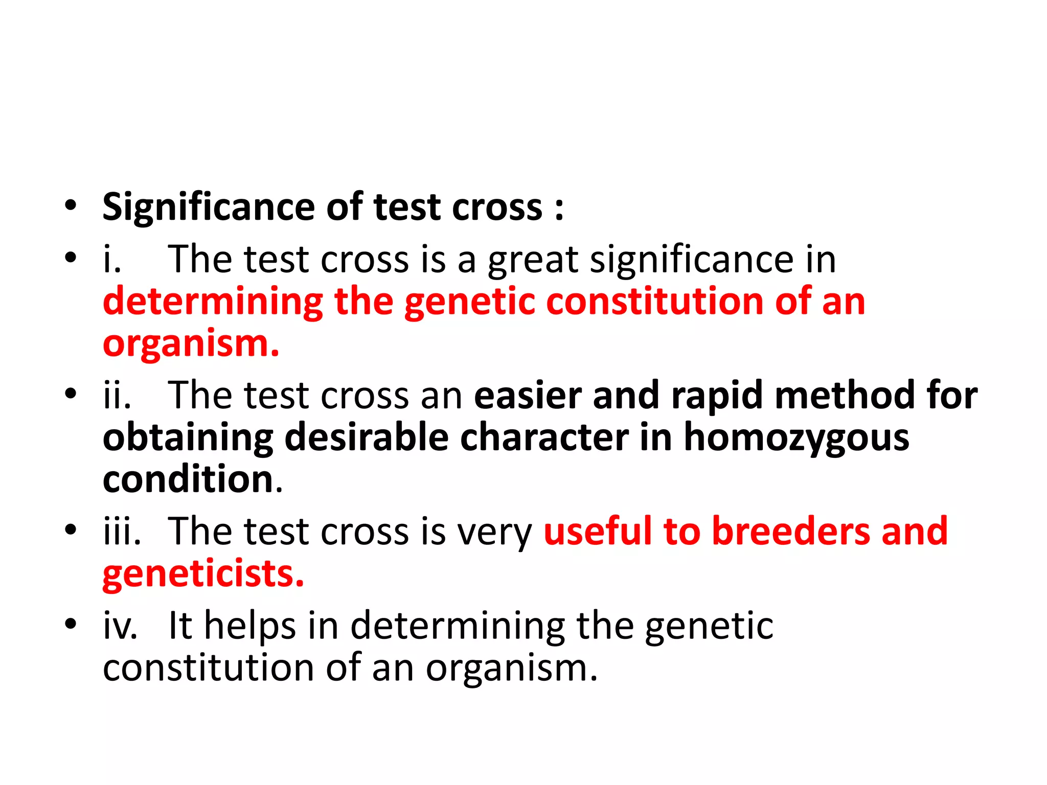 Back and test cross | PPTX