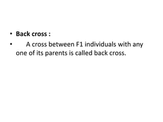 Back and test cross | PPTX