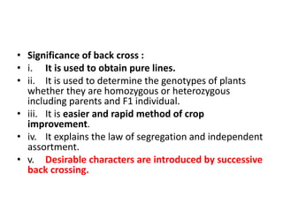 Back and test cross | PPTX