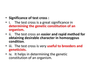 Back and test cross | PPTX