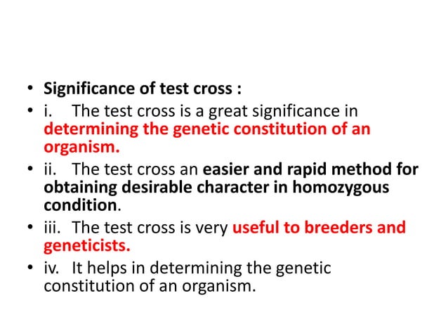 Back and test cross | PPTX