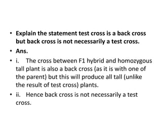 Back and test cross | PPTX