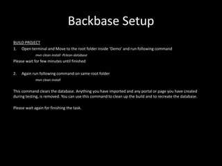 Backbase CXP Manager Setup | PPTX