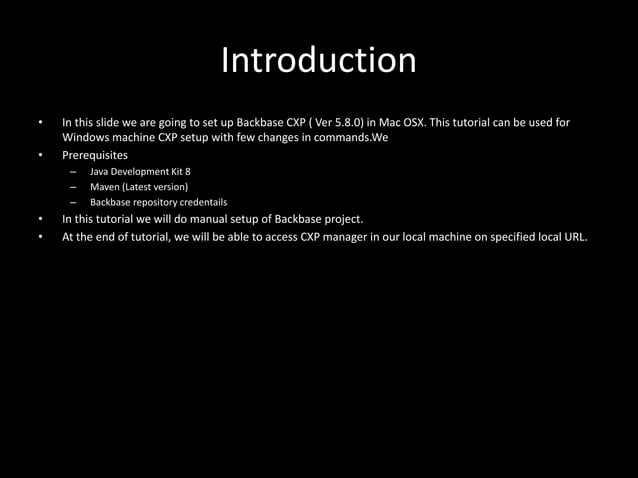 Backbase CXP Manager Setup | PPT