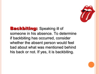 Backbiting: Bane of Team Work in Schools | PPT