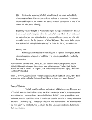 Backbiting and its destructions | DOCX