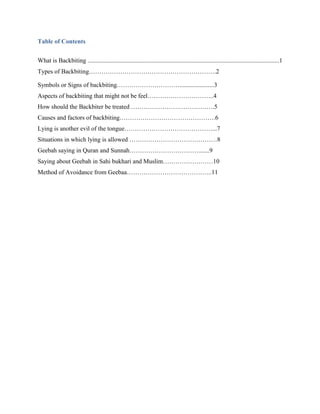 Backbiting and its destructions | DOCX