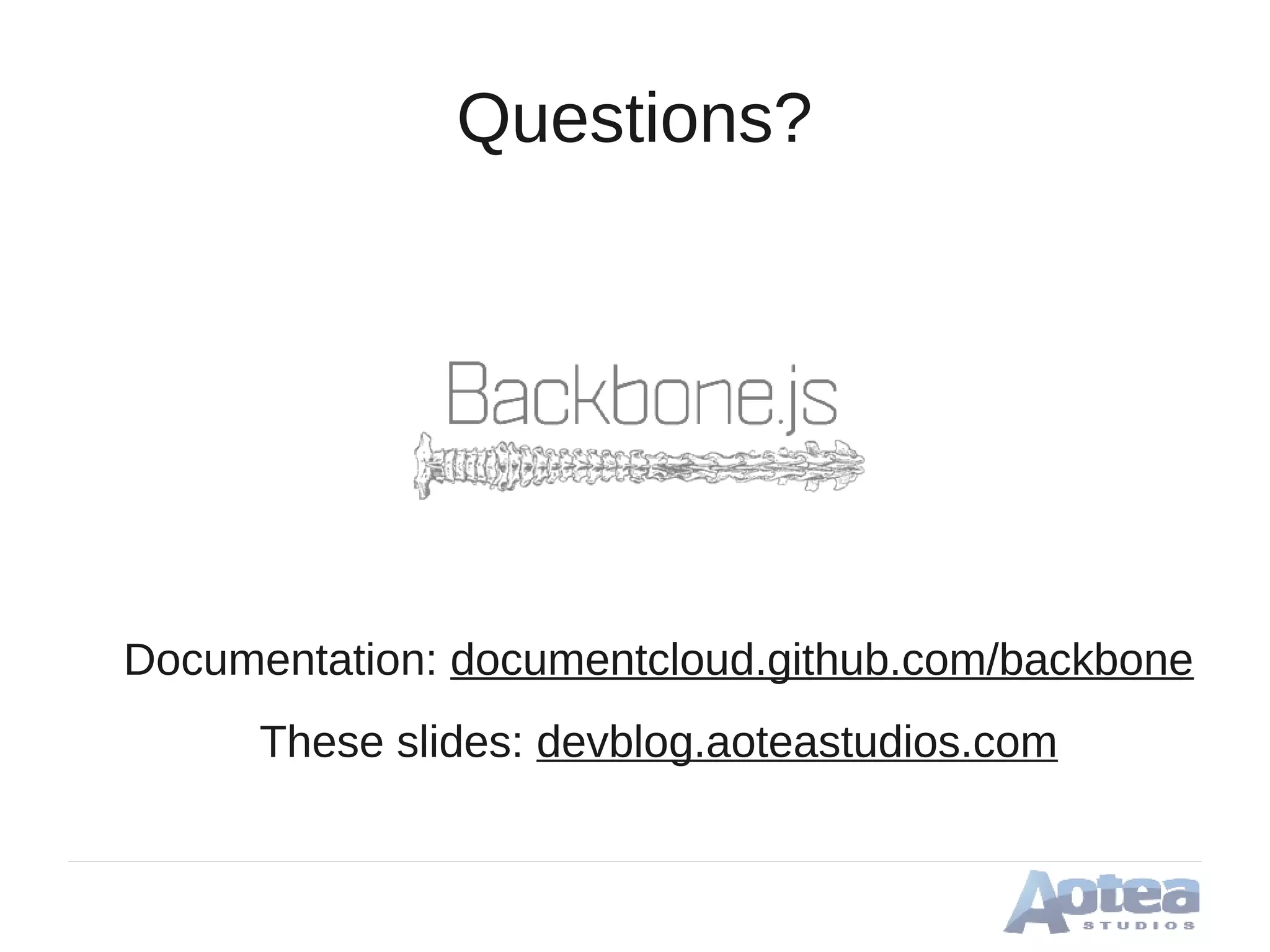 Introduction to Backbone.js for Rails developers | PDF