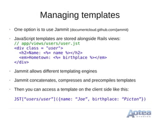 Introduction to Backbone.js for Rails developers | PDF