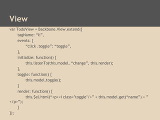 Introduction to Backbone.js
