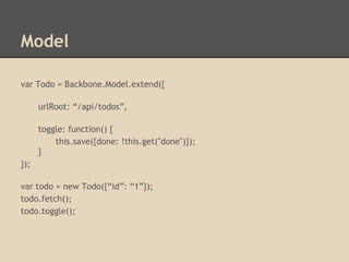Introduction to Backbone.js