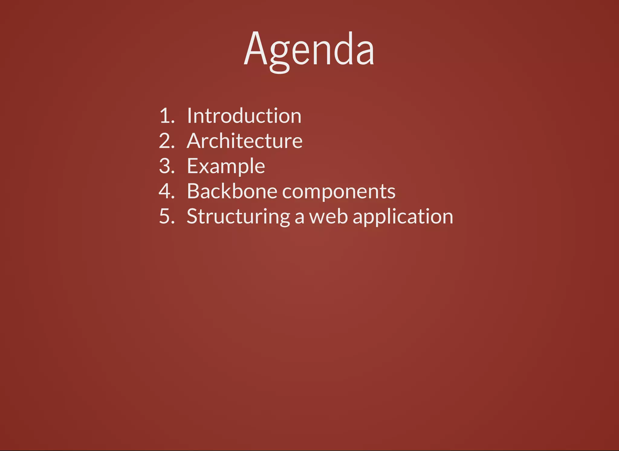 Structuring web applications with Backbone.js