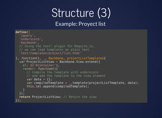 Structuring web applications with Backbone.js