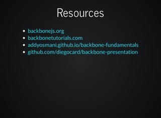 Structuring web applications with Backbone.js