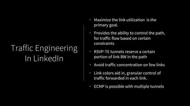 Traffic Engineering in LinkedIn Backbone | PPT