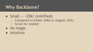 Backbone Dev Talk by Max Mamis | PPT
