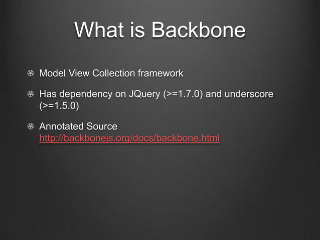 Backbone introduction | PPTX
