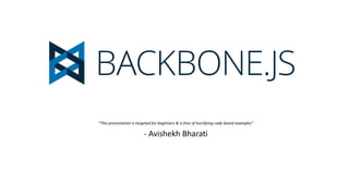 Basics of Backbone.js