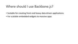 Basics of Backbone.js
