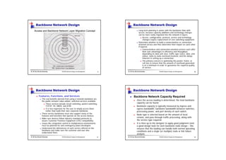 Backbone Network Design Network Design And Performance Analysis.pdf