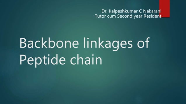 Backbone of peptide chain | PPT