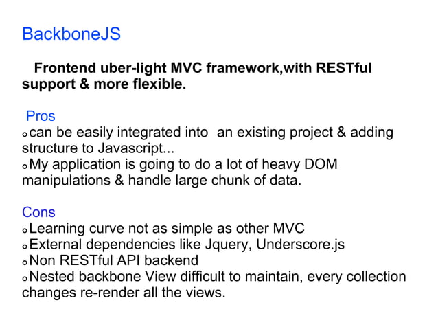 Backbonejs Reactjs Ppt