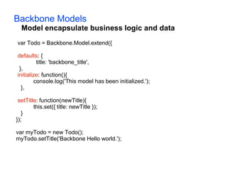 BackboneJS + ReactJS | PPT