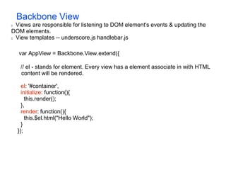 BackboneJS + ReactJS | PPT