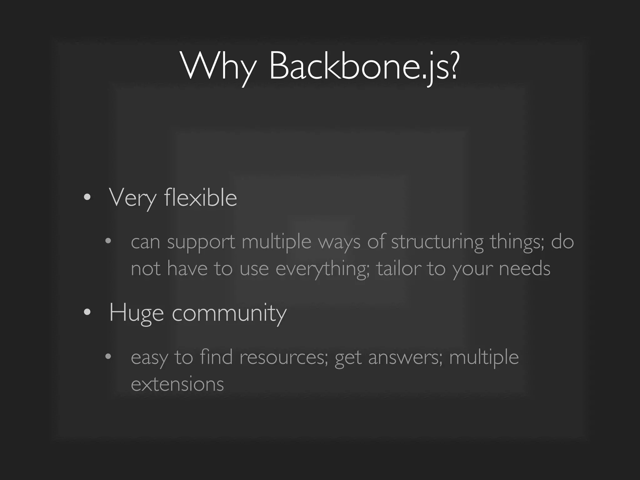 Javascript Application Architecture with Backbone.JS