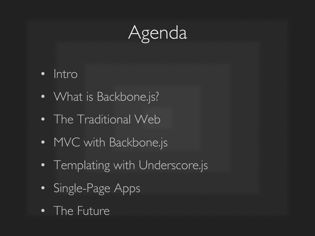 Javascript Application Architecture with Backbone.JS