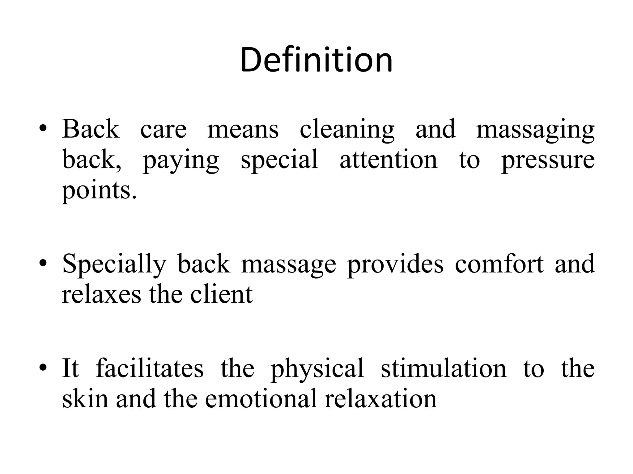 Back care of patient , Fundamentals of Nursing | PPTX