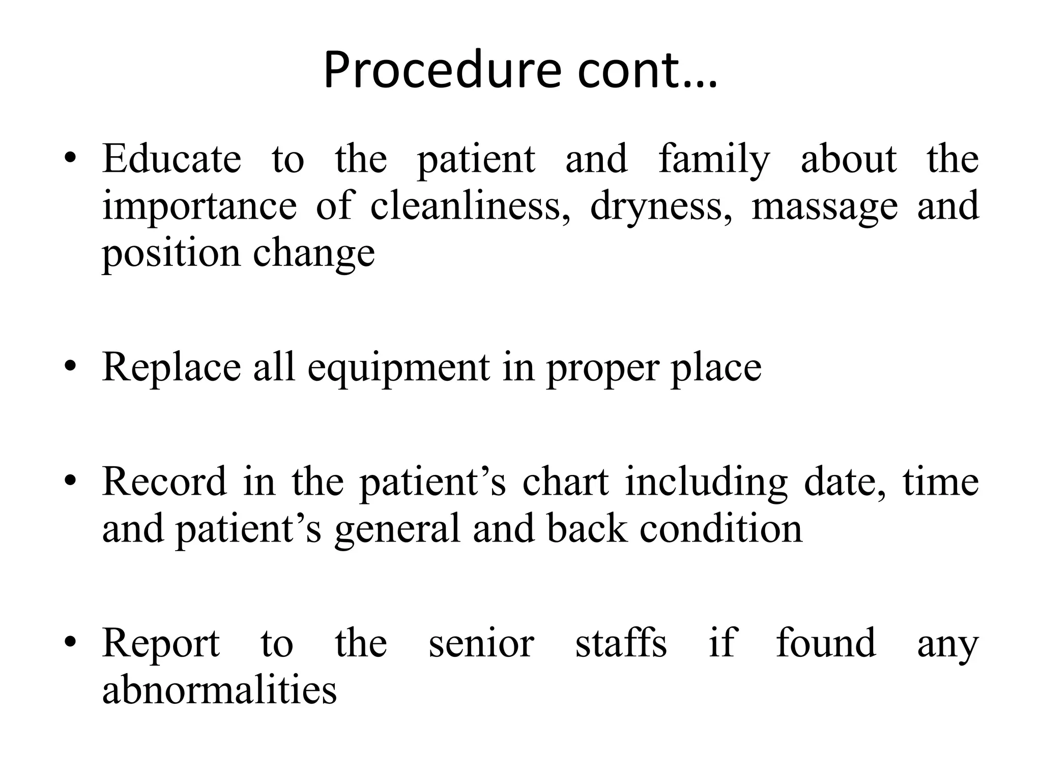 Back care of patient , Fundamentals of Nursing | PPTX
