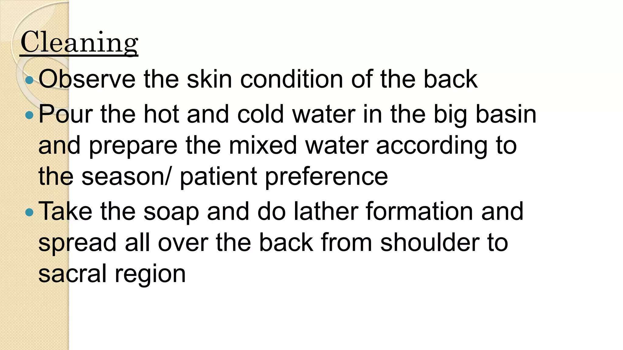 Back care in nursing | PPTX