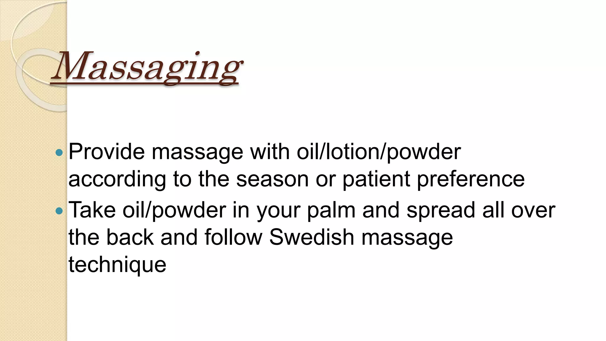 Back care in nursing | PPTX