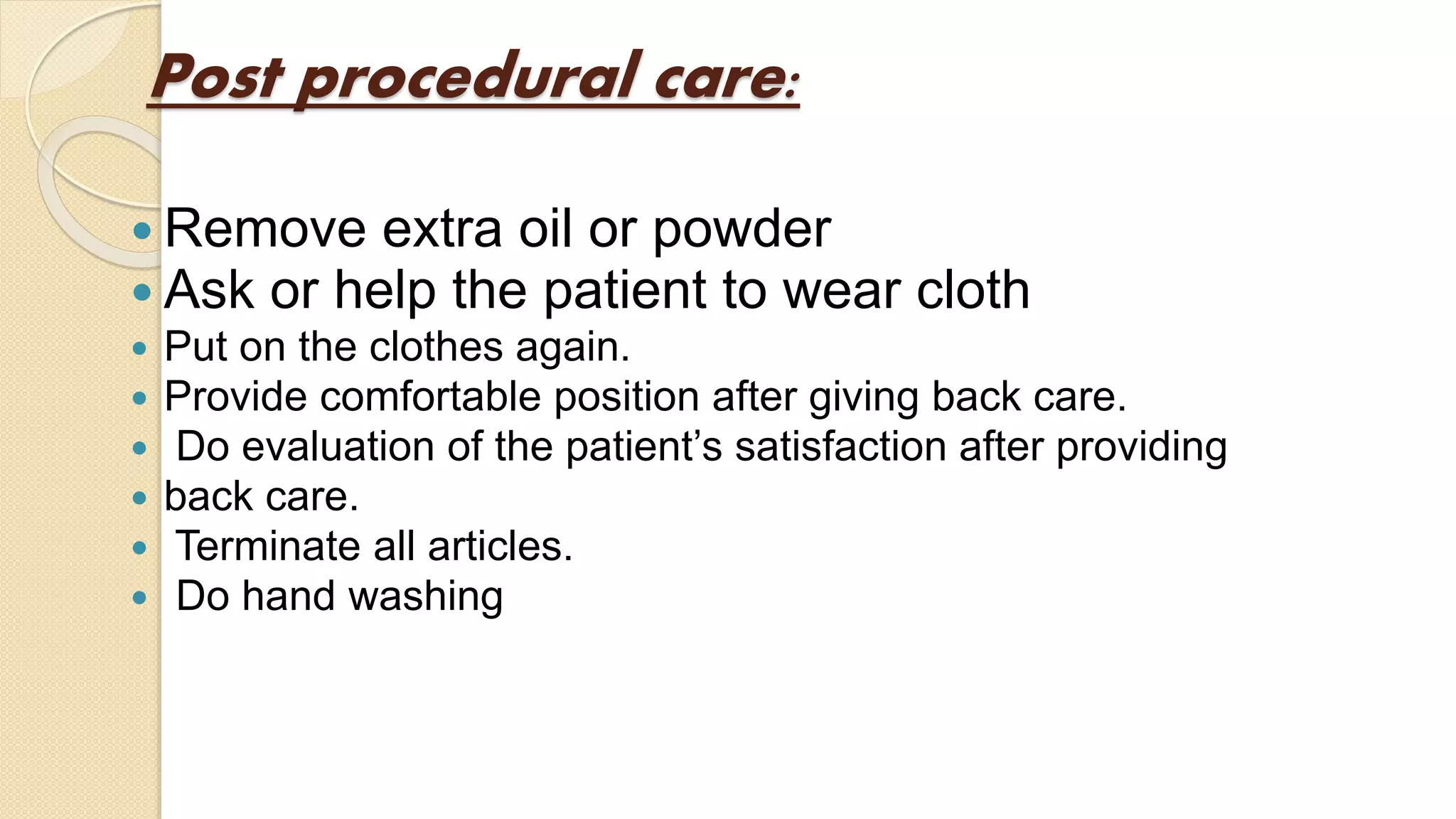 Back care in nursing | PPTX