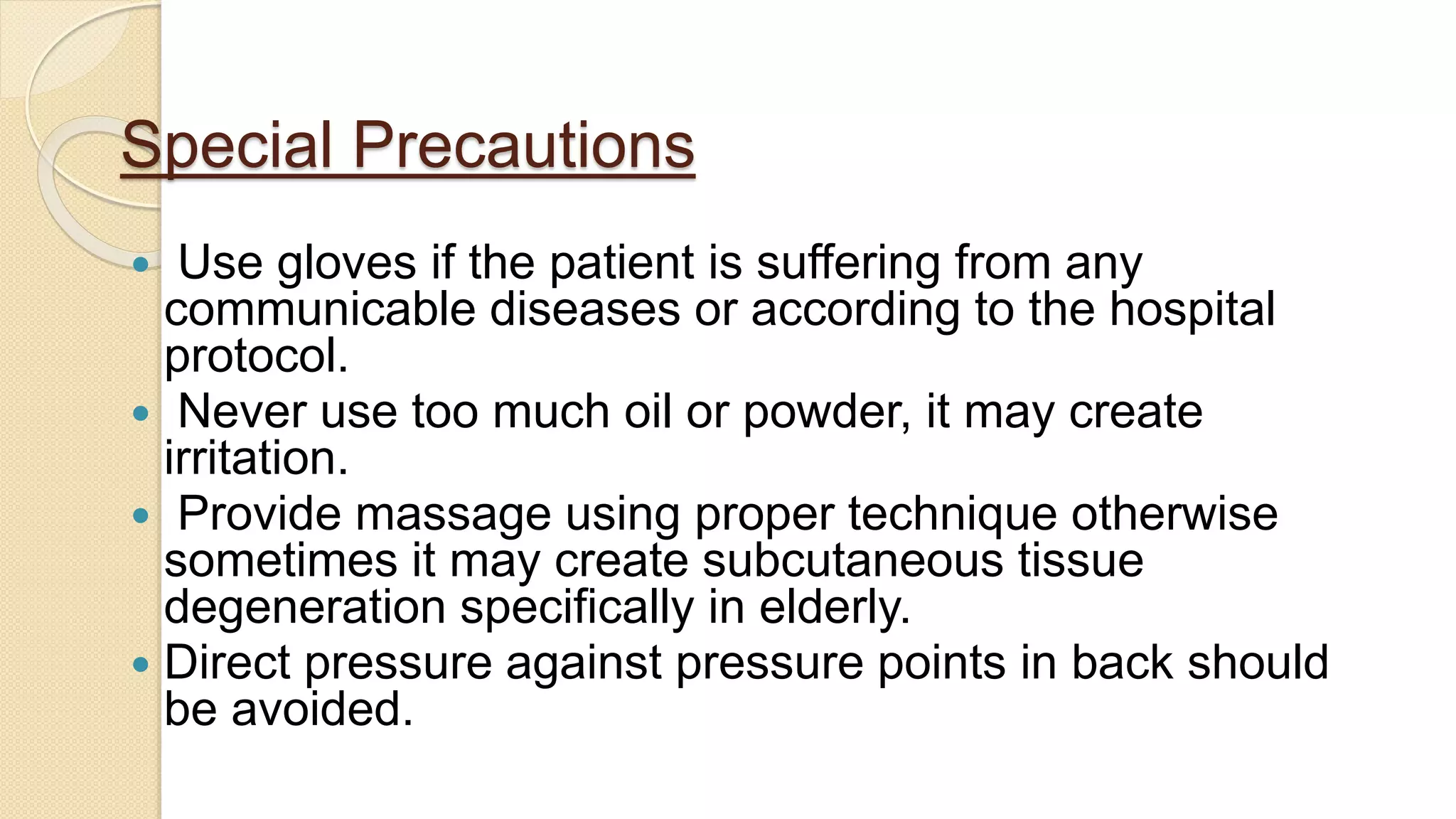 Back care in nursing | PPTX