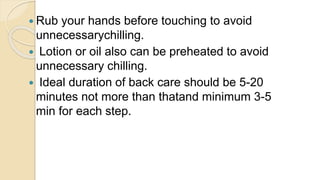 Back care in nursing | PPTX