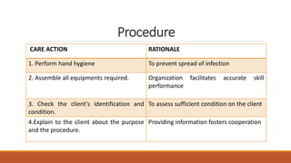 Back care procedure | PPTX