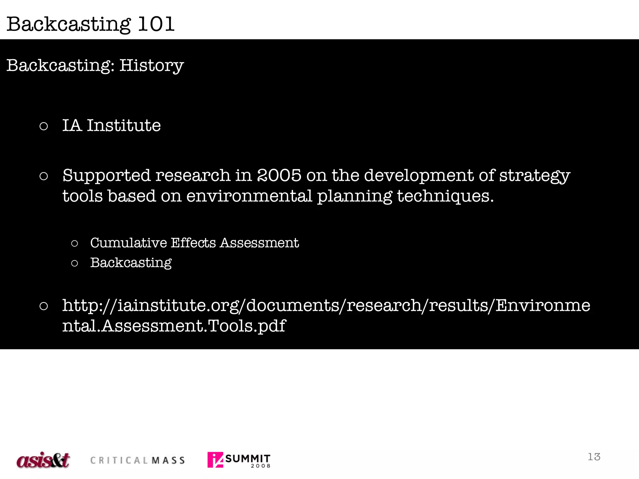 Backcasting 101 | PPT