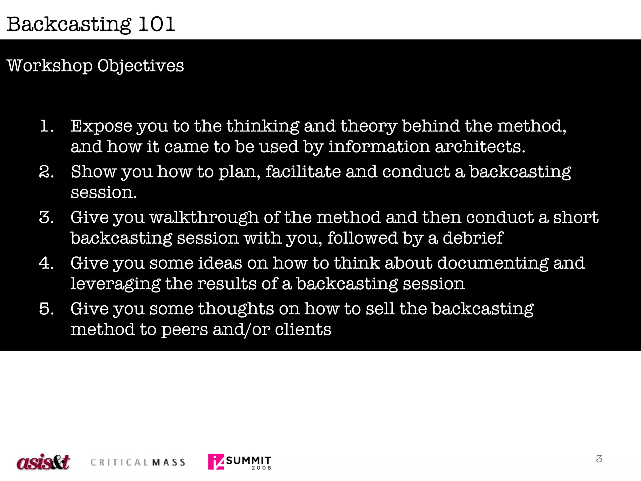 Backcasting 101 | PPT