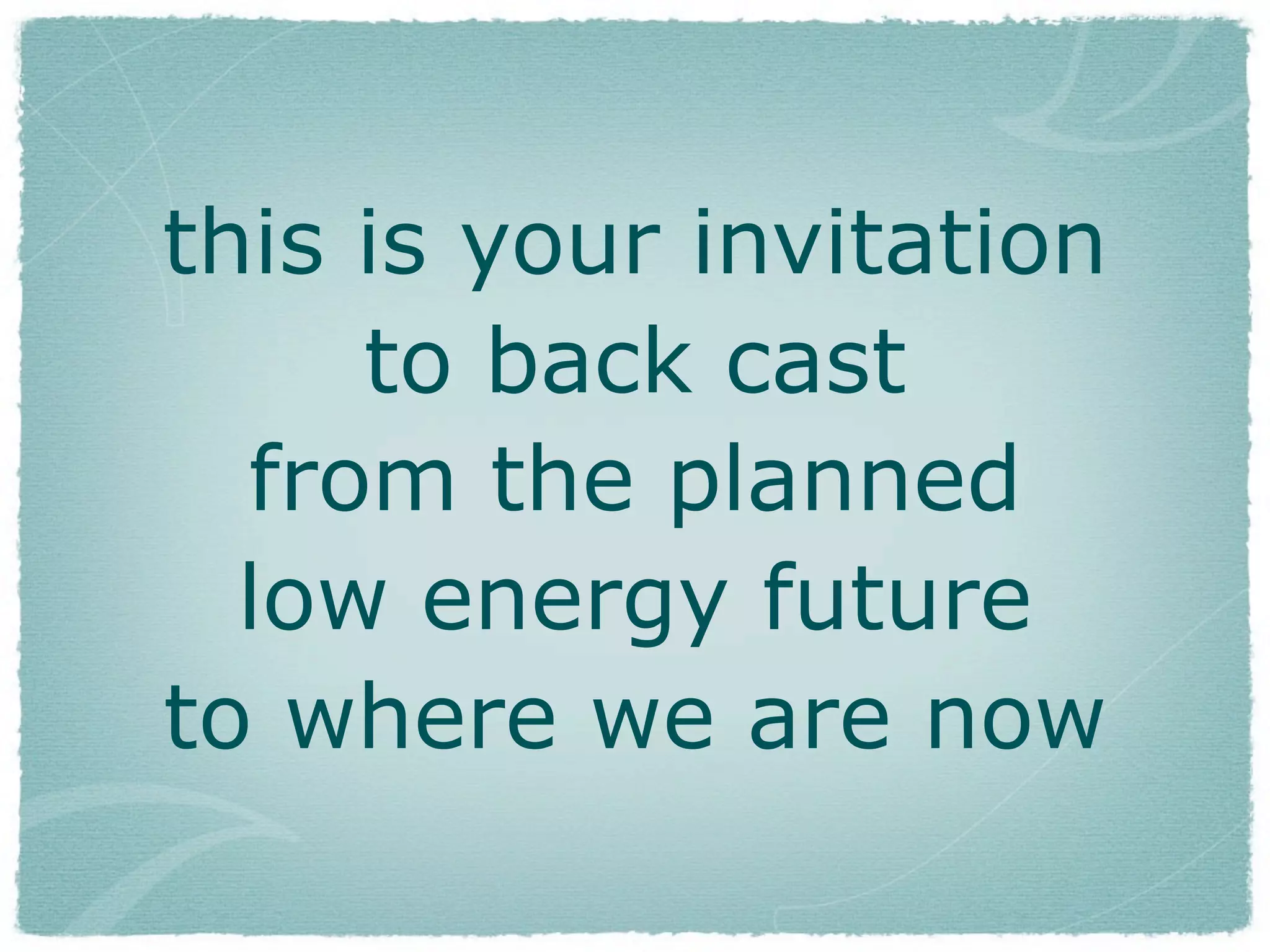 Backcasting for the sustainable future | KEY