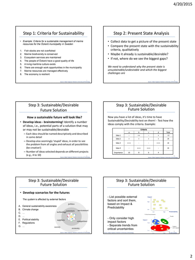 Backcasting Handout | PDF
