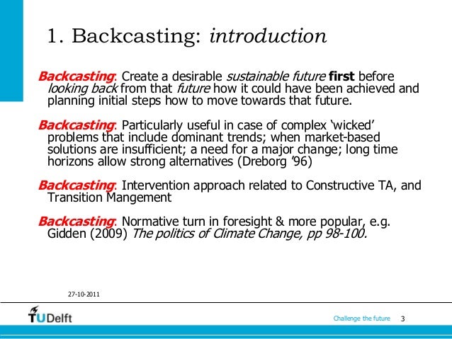 Backcasting introduction jaco quist 12th march 2014