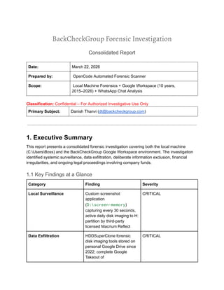 Comprehensive Forensic Investigation Report on BackCheckGroup Data ...
