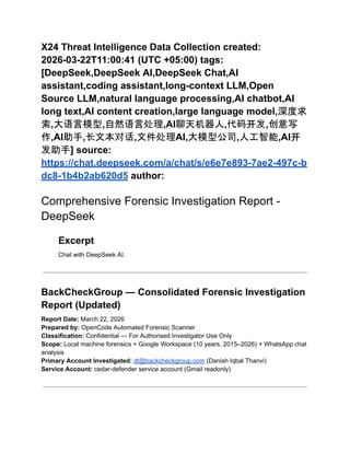 Comprehensive Forensic Investigation Report on BackCheckGroup Data ...