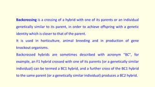 Back cross and test cross | PPTX
